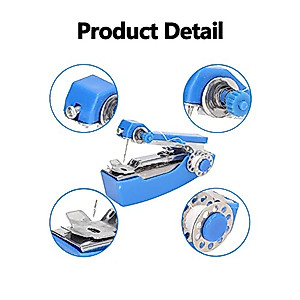 Handheld Sewing Machine, Portable Mini Handheld Stitching Machine, Household Feeding Sewer Machine for DIY Clothing, Silk, Hem, Curtain, Fabric