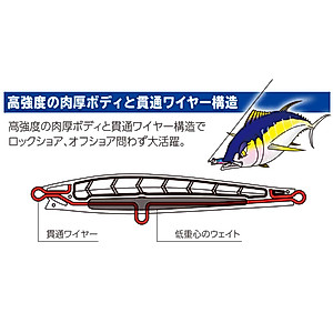 Duel F1196-HLPC Lure, Sinking Pencil, Hardcore Monster Shot (S), Distance Throw [Fishing Gear, Sea Fishing, Freshwater Sea Bass, 3.7 inches (95 mm), Weight: 1.4 oz (40 g)