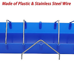 2 Pack Large Pigeon Feeder Thick Durable Slot Container Feeding Dish Food Dispenser Tool for Pigeon Chicken Duck Bird Poultry (Length: 16")