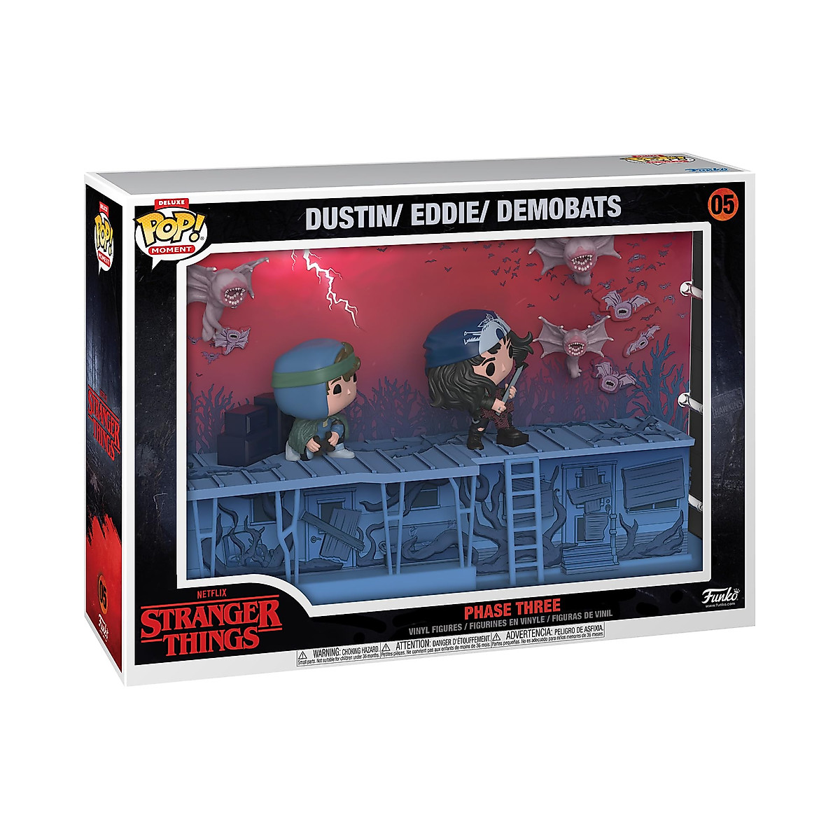 Funko Pop! Moments Deluxe: Stranger Things - Phase Three, Dustin, Eddie, Demobats