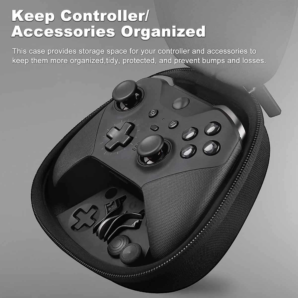 Complete Component Pack for Xbox Elite Controller Series 2 - Accessories Includes 1 Carrying Case, 1 Charging Dock, 4 Thumbsticks, 4 Paddles and 1 Adjustment Tool black