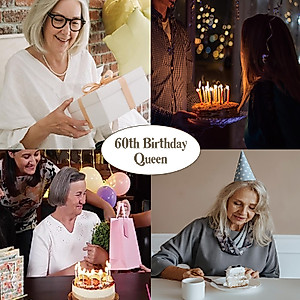 ZomefinKiu Gift for 60 Year Old Woman, 60th Birthday Jewelry Storage Box with Refillable Perfume Bottle, 60th Birthday Gift for Her, 60 & Fabulous, Women 60th Birthday, 60 Bday Gift