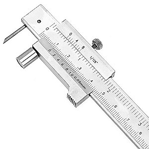 Scribing Caliper, 200mm 8in Dual Scale, Marking Vernier Caliper with Carbide Marking Needle for Scribe on Metal Wood Plastic