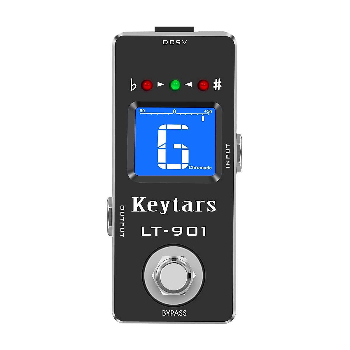 Keytars Guitar Tuner Pedal High Precision Chromatic Guitar Tuners Pedal True Bypass Clear KT-901