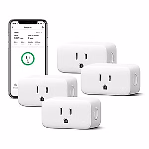 SwitchBot Smart Plug Mini 15A, Energy Monitor, Smart Home WiFi(2.4GHz) & Bluetooth Outlet Compatible with Alexa & Google Home, APP Remote Control & Timer Function, No Hub Required(4 Pack)