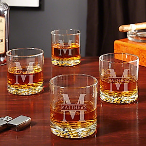 Personalized Buckman Whiskey Glasses, Set of 4 (Custom Product)