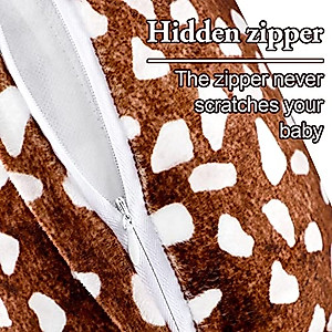 GFU Nursing Pillow Cover for Baby Boys and Girls, Minky Breastfeeding Pillow Case for Newborn, Soft Deer Skin Print Breastfeeding Pillow Slipcover, Stretchy Feeding Cover