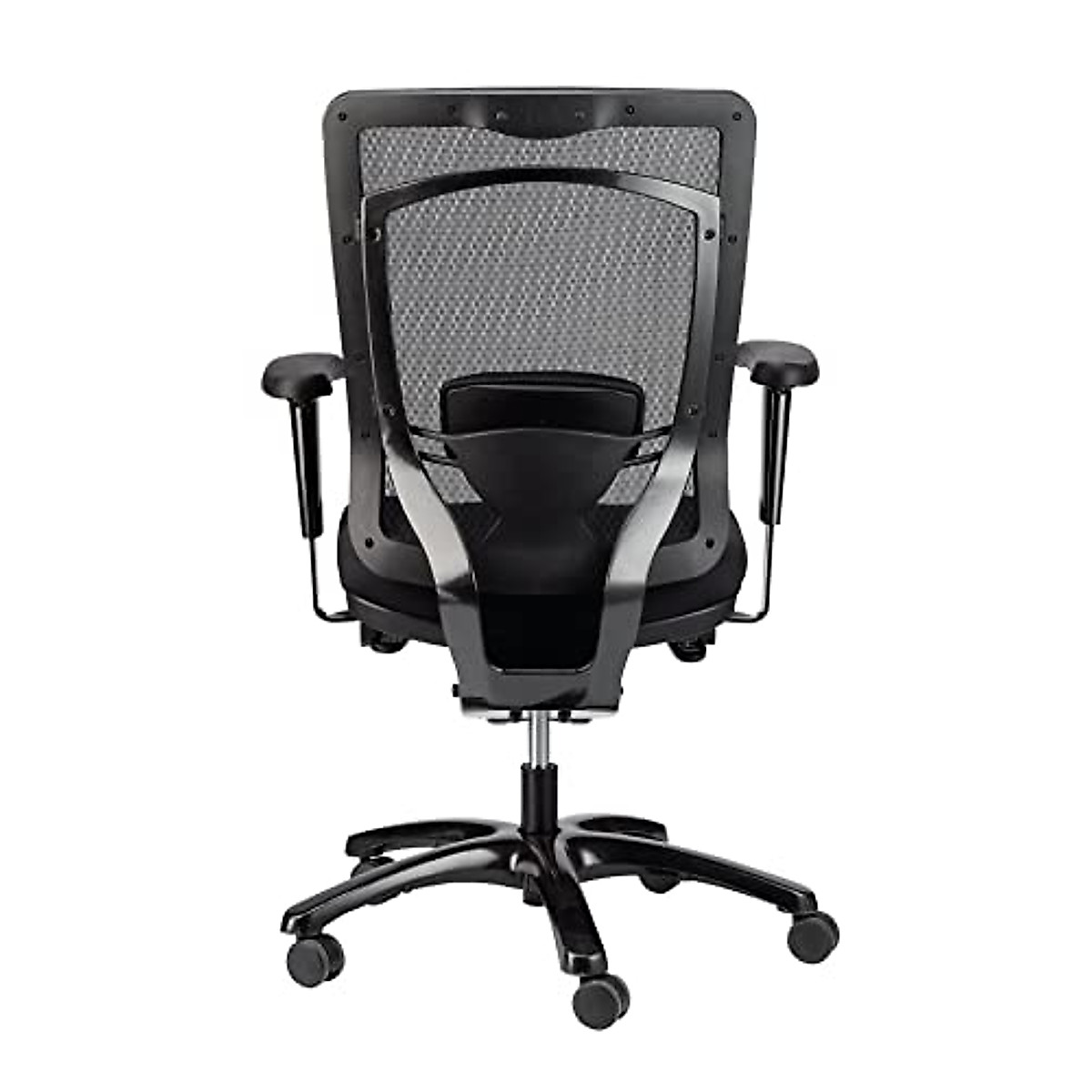 Eurotech Seating Monterey Fabric Seat & Mesh Back Chair, Black