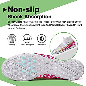 Indoor Soccer Shoes Mens Soccer Cleats Women Turf Soccer Shoes Men Tacos De Futbol para Hombre Zapatos De Futbol para Hombres Futbol Football Cleats for Big Boy Futsal Shoes High Top Shoes TF