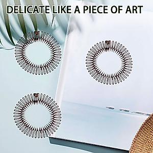 TUICARE 3Pieces Full Circular Stretch Comb Flexible Plastic Circle Comb Stretch Hair Comb Headband Hairband Holder for Women Girls