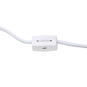 Simple Designs LT2071-WOB Mini Petite White Gray Marbled Ceramic Bedside Table Lamp with Black Shade