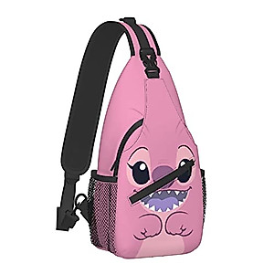 Wave Pink Sling Bag Crossbody Sling Backpack Travel Hiking Chest Bag Daypack For Purses Shoulder Bag Women Men