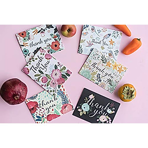 Polite Society Thank You Cards - 37 Beautiful Thank You Card - Blank Cards - White Envelopes Included - Bridal, Baby Showers and Business (37 Pack - Bonus 24K Gold Card)