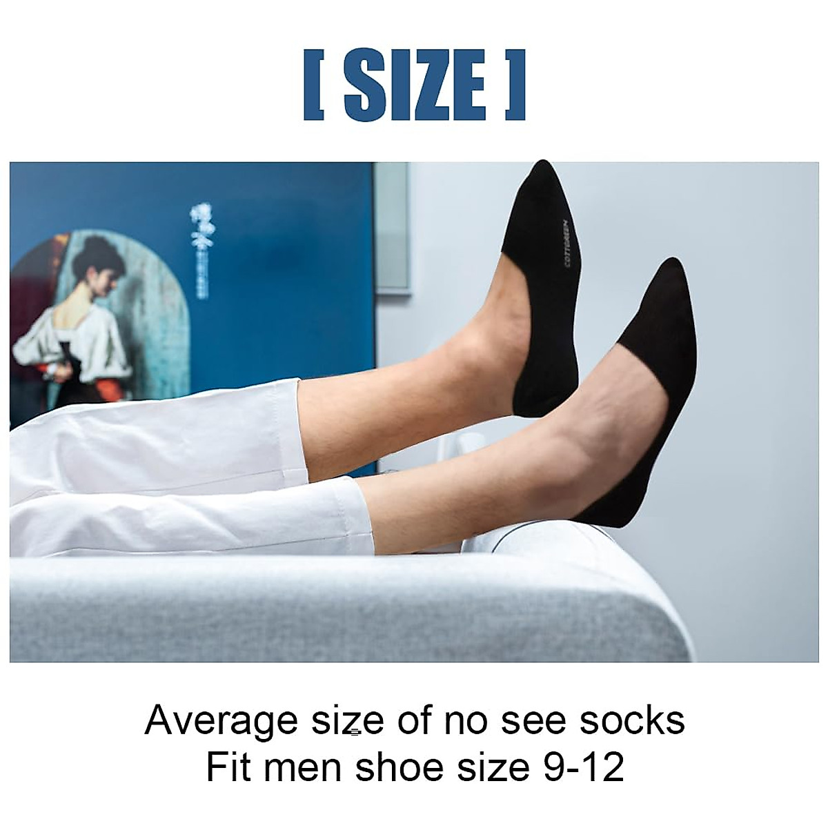 COTTGREEN No Show Socks Men,No Show Socks Womens Size 7-9-11,Anti-slid Invisible Socks For Men Moisture Wicking Cotton Socks|9 Packs Black