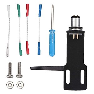 Phono Headshell Turntable Phonograph Player Headshell High-end Phono Cartridge Headshell Record Player Ki(Black)