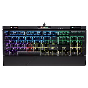 CORSAIR STRAFE RGB MK.2 Mechanical Gaming Keyboard - USB Passthrough - Linear and Quiet - Cherry MX Red Switch - RGB LED Backlit-17.6 x 6.61 x 1.57 inches