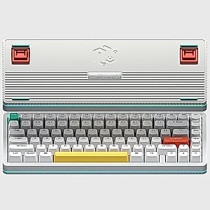 nuphy Halo75 Mechanical Gaming Keyboard, 75% RGB Hot-swap Wireless Keyboard, Supports Bluetooth、2.4G and Wired Connection，Compatible with Mac and Windows-White(Baby Kangaroo)