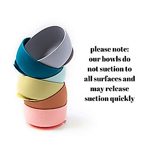 Simka Rose Baby Bowl and Spoon Set, Baby Bowls Suction for Toddler, BPA-Free Silicone Bowls Baby, Baby Bowl and Spoon Dishwasher and Microwave Safe Baby Feeding Supplies (Sage)