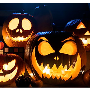 Pumpkin Carving Kit Halloween, 8 PCS Professional Heavy Duty Pumpkin Carving Tools with 4 Pumpkin Carving Stencils,Stainless Steel Pumpkin Carving Tools for Halloween Decoration with Thick Handbag