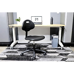 Chair Master Medium Bench Height Chair/Stool-Easy to Clean! Deluxe Ergonomic Polyurethane Chair. 8" of Height Adjustment (19"-27" Seat Ht). 450 lb Capacity. for Automotive, Lab, Cleanroom, Home (2)