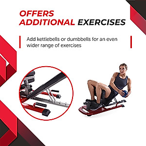 Stamina X 4-in-1 Fitness Bench - Adjustable Weight and Foldable Exercise Bench Roman Chair with Smart Workout App - Up to 250 lbs Weight Capacity
