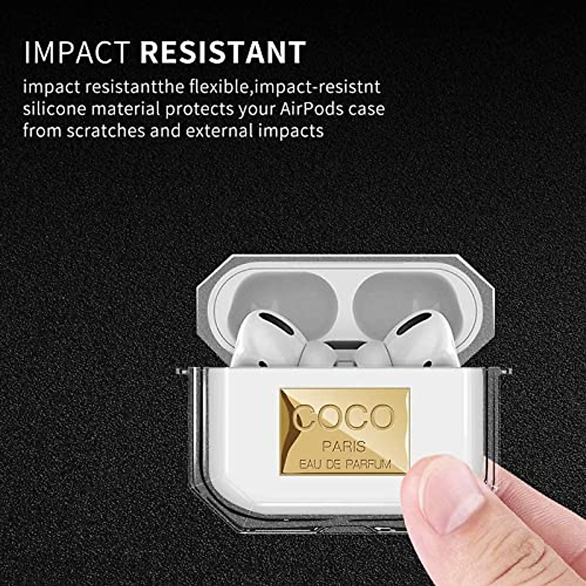 Wireless Case for AirPods Pro Cute Case with Keychain, Fur Ball Soft Silicone Protective Anti-Slip Case Cover, Shockproof Anti-Dropping Cases Compatible with Airpods Pro