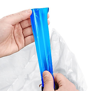 75 Count Drawstring Trash Bags, jixik 4 Gallon Thickened Garbage Bags 17.7" x 19.7" Unscented White Trash Bags for Kitchen, Bathroom, Office Waste Bin Liners