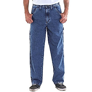 ROCXL Big & Tall Men's Carpenter Jeans (Medium Blue, 56 X 32)