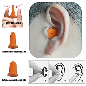 targeal Earplugs,Noise Cancelling Earplugs with Portable PVC Case, Highest NRR 33dB Soft Form Earplugs, Reusable Sound Blocking Earplugs for Snoring, Travel, Work, Studying-4