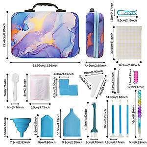 TAVOLOZZA Diamond Painting Storage Containers 60 Slots Diamond Painting Accessories and Tools Diamond Art Storage Bead Storage Containers Diamond Painting Case and Storage Box