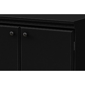 South Shore Morgan Small 2-Door Storage Cabinet Pure Black, 31.5" x 32 3/8" x 32 7/8"
