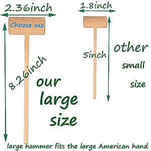 8.26" Wooden Crab Mallets Crab Hammers Lobster Seafood Crackers (32 Pcs)