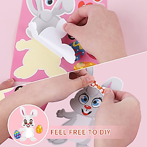 GonLei 24pcs Easter Stickers for Kid, Make-a-face Easter Stickers for Child Easter Egg Farm Animal Rabbit Chicks Sheeps DIY Sticker for Crafts Family Schools Classroom Activities Party Favor Supplies