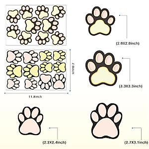 MESU 22 Pcs Paw Print Luminous Decals Glow in The Dark Cat Dog Footprint Decorative Stickers Kids Room Ceiling Decor Paw