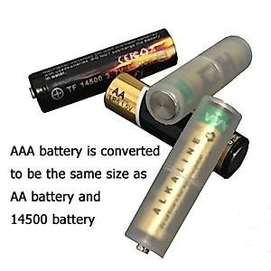 LAMPVPATH AAA to AA Battery Adapter (Pack of 8), Converter Holder for AAA to AA Batteries