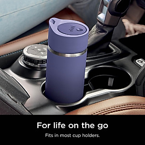 Ninja, Travel Mug, Sip Perfect 16oz, Brings Hot Drinks to Sippable Temperature in Minutes, Stainless Steel, Leak Proof, Dishwasher Safe, Metal, Insulated Tumbler, Wisteria Purple, DW1603LD