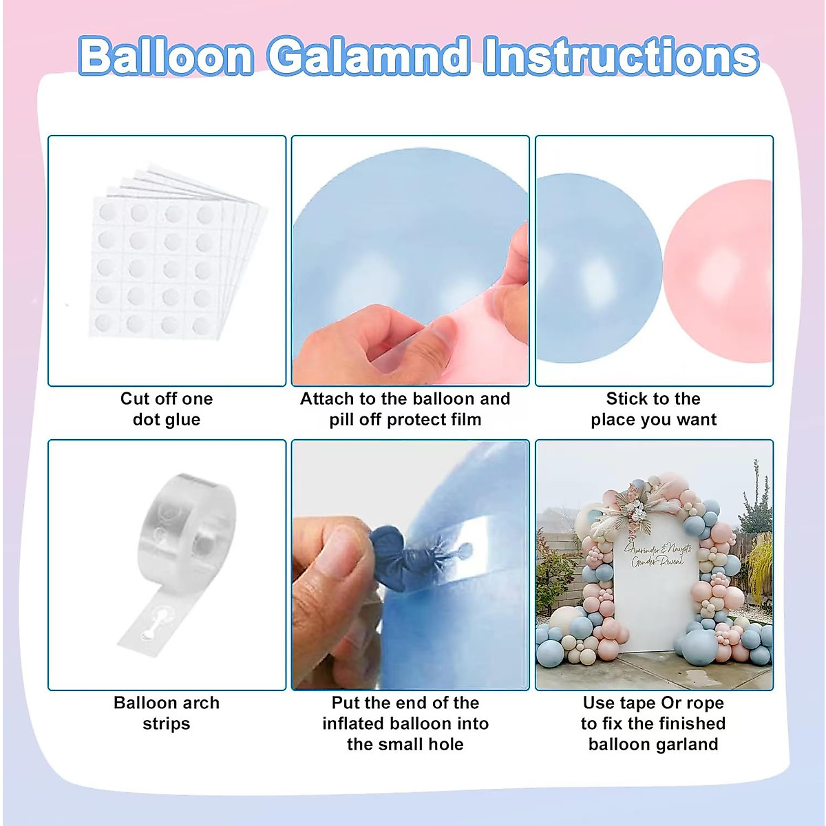 Gender Reveal Balloons Garland Kit, 124pcs Dusty Pink and Dusty Blue Sand White Balloons for Boy or Girl Gender Reveal Baby Shower Party Decoration…