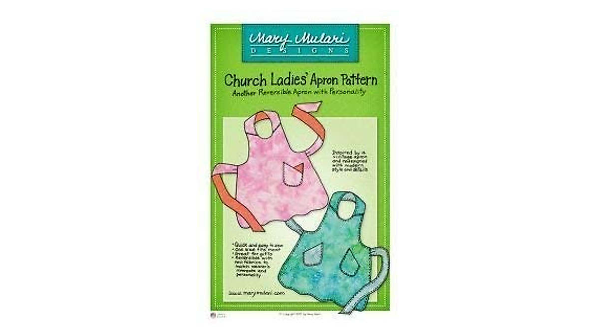 Mary Mulari Church Ladies Apron Pattern - Sew Your Own