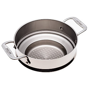 All-Clad Specialty Stainless Steel Universal Steamer for Cooking 3 Quart Food Steamer, Steamer Basket Silver