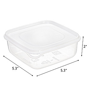 ZEAYEA 12 Pack Sliced Cheese Container for Fridge, Cheese Storage Box with Airtight Lid, Stackable Plastic Freezer Preservation Storage Container for Fresh, BPA Free, Dishwasher Safe