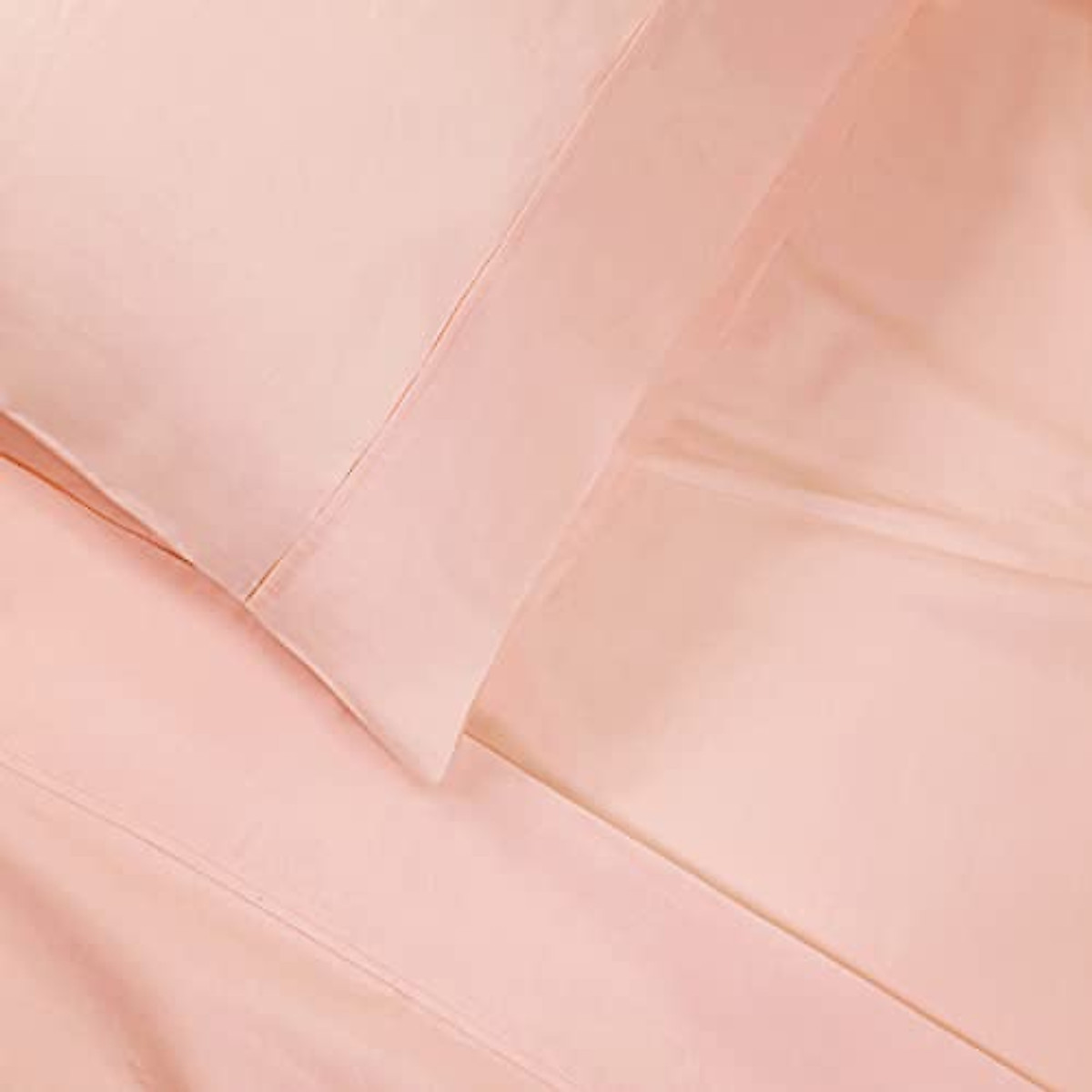 Superior Cotton Percale Deep Pocket, California, Blush, 4-Pieces Set, Cal King Sheets