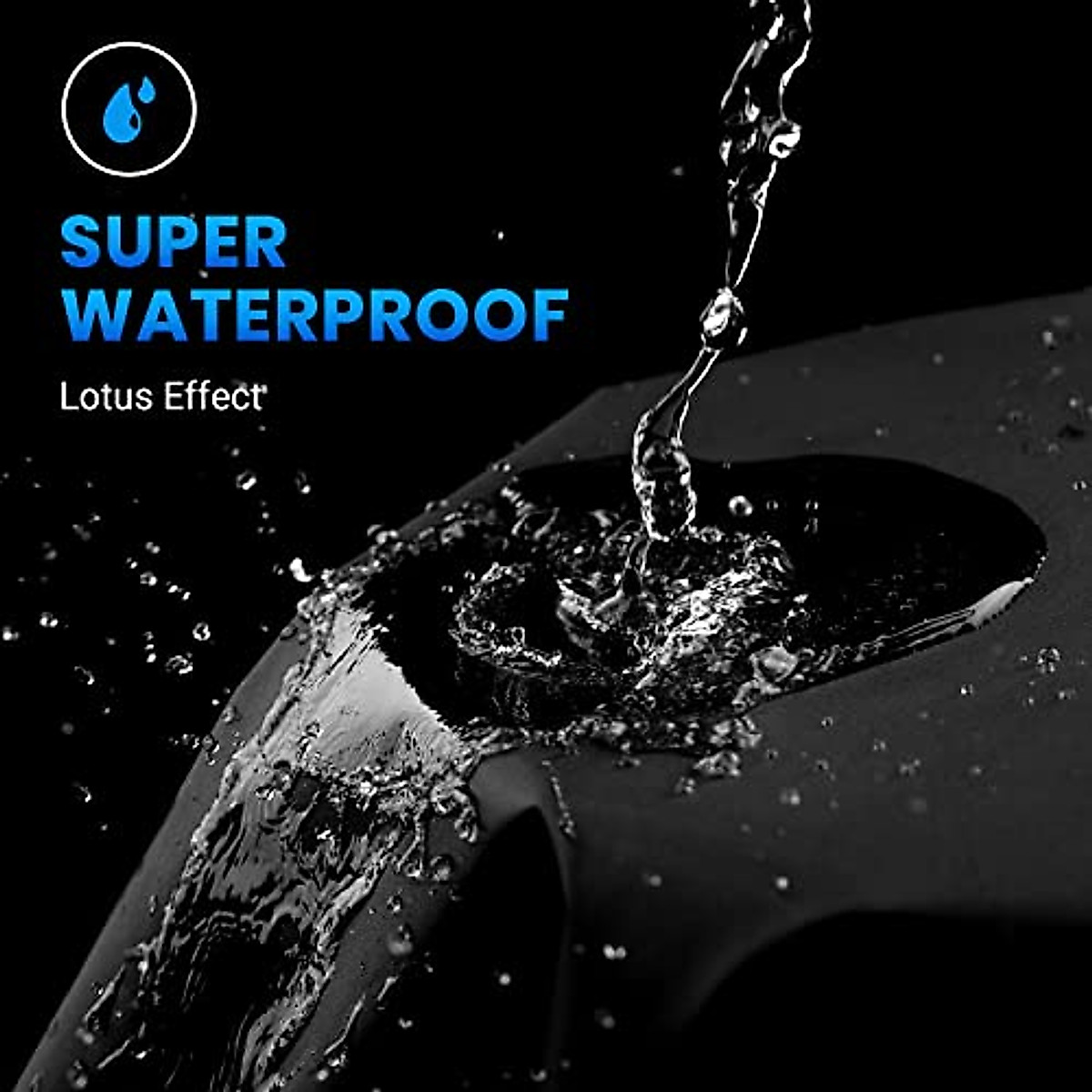 Favoto Motorcycle Cover Waterproof All Season Sun Outdoor Protection Windproof Night Reflective with Lock-Holes Storage Bag Universal Fits up to 116" Motorcycles Vehicle Motorbike Cover