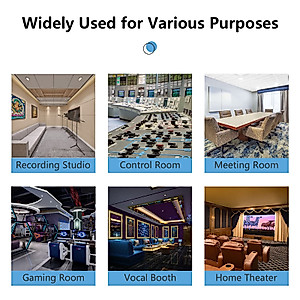 Acoustic Foam Panels, Recording Studio Acoustical Treatments Foam Panels – 2 Inch Thick 12x12 (24 Pack) | Sound Observing Soundproofing Fireproof Wall Foam Tiles | For Studio Office (Black & Blue)