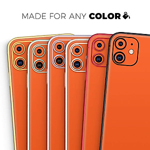 Design Skinz Solid Burnt Orange Protective Vinyl Decal Wrap Skin Cover Compatible with The Apple iPhone 11 Pro Max (Screen Trim & Back Glass Skin)