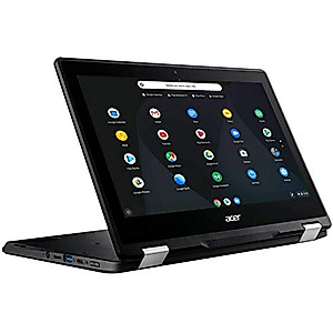 Acer Spin 11 2-in-1 Convertible 11.6" HD Touchscreen WLED-Backlit Chromebook, Intel Celeron N3350 Processor, 4GB Memory, 32GB eMMC, Bluetooth, WiFi, Webcam, Google Chrome OS, Obsidian Black