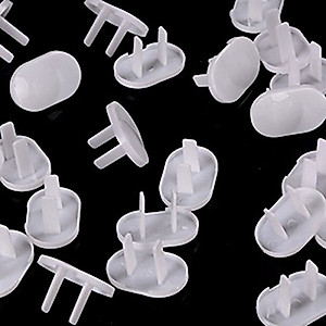 LILYRIN 50Pcs Anti Electric Shock Plugs Protector Cover Cap Power Socket Electrical Outlet Baby Children Safety Two holes
