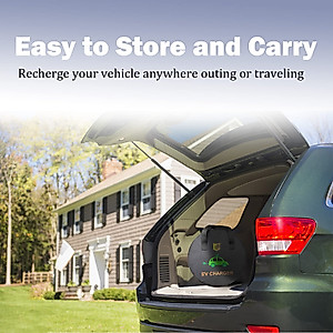 EP Level 2 Portable EV Charger, 16-40 Amp, 240V, 25ft Cable, Fast Charging Station for All EVs, NEMA 14-50P Plug, Upgraded Portable Electric Vehicle Charger