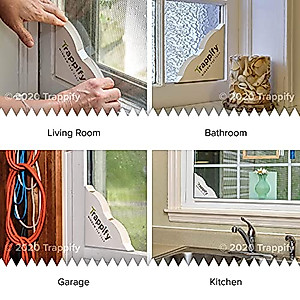 Trappify Sticky Fly Traps for Home Pest Control - Fly, Gnats and Other Flying Insects Killer with Extra Sticky Adhesive Disposable Fly and Bug Catcher - 24 Traps