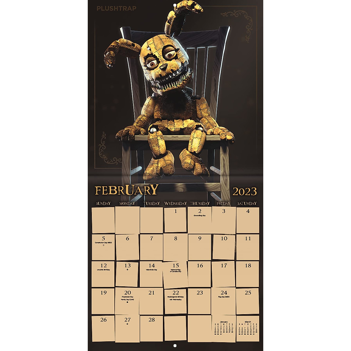 2023 Five Nights at Freddy's Wall Calendar