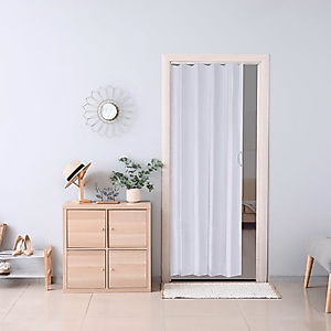 LTL Home Products Contempra Interior Accordion Door with Magnet and Accompanying Striker for Multi Fold Interior Doors, Sand White